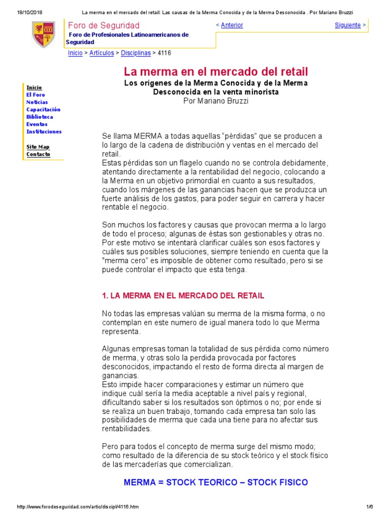 La Merma en El Mercado Del Retail_ Las Causas de La Merma Conocida y de ...