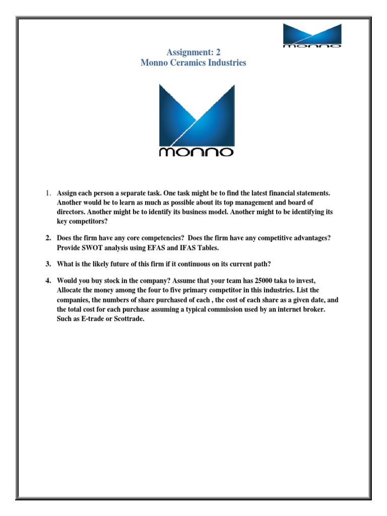 Monno Ceramics | PDF | Ceramics | Business