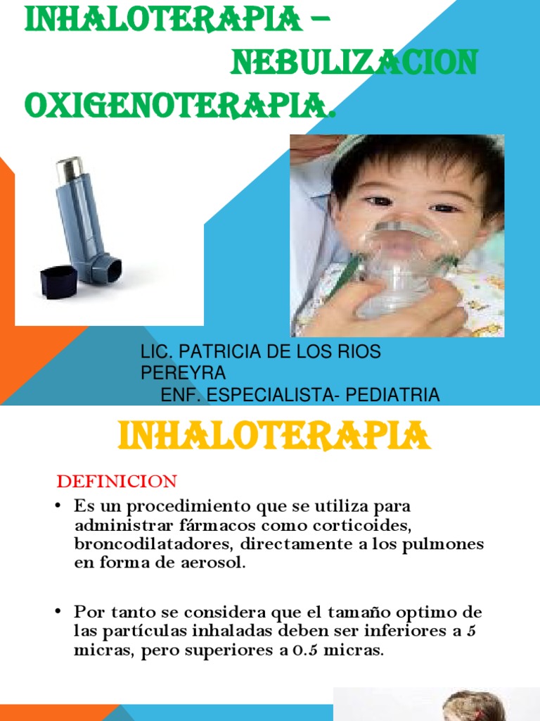 Inhaloterapia y Nebulizaciones | PDF | Oxígeno | Medicamentos con receta
