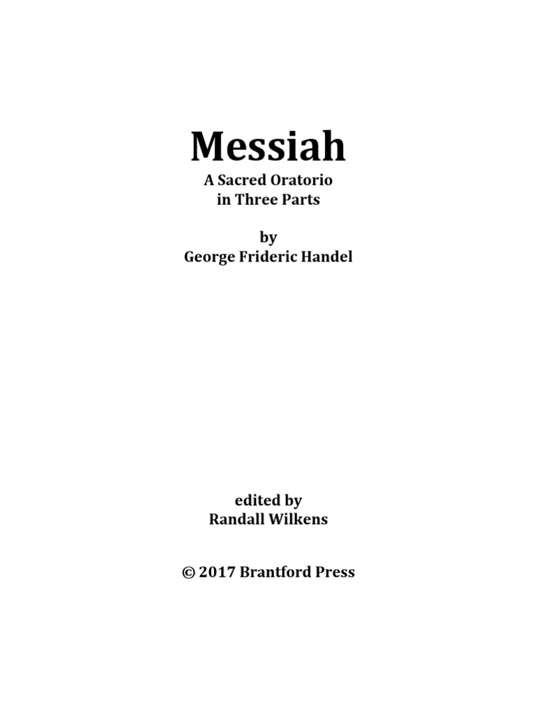 Handel Messiah Choruses and Piano | PDF | Messiah (Handel) | Musical ...