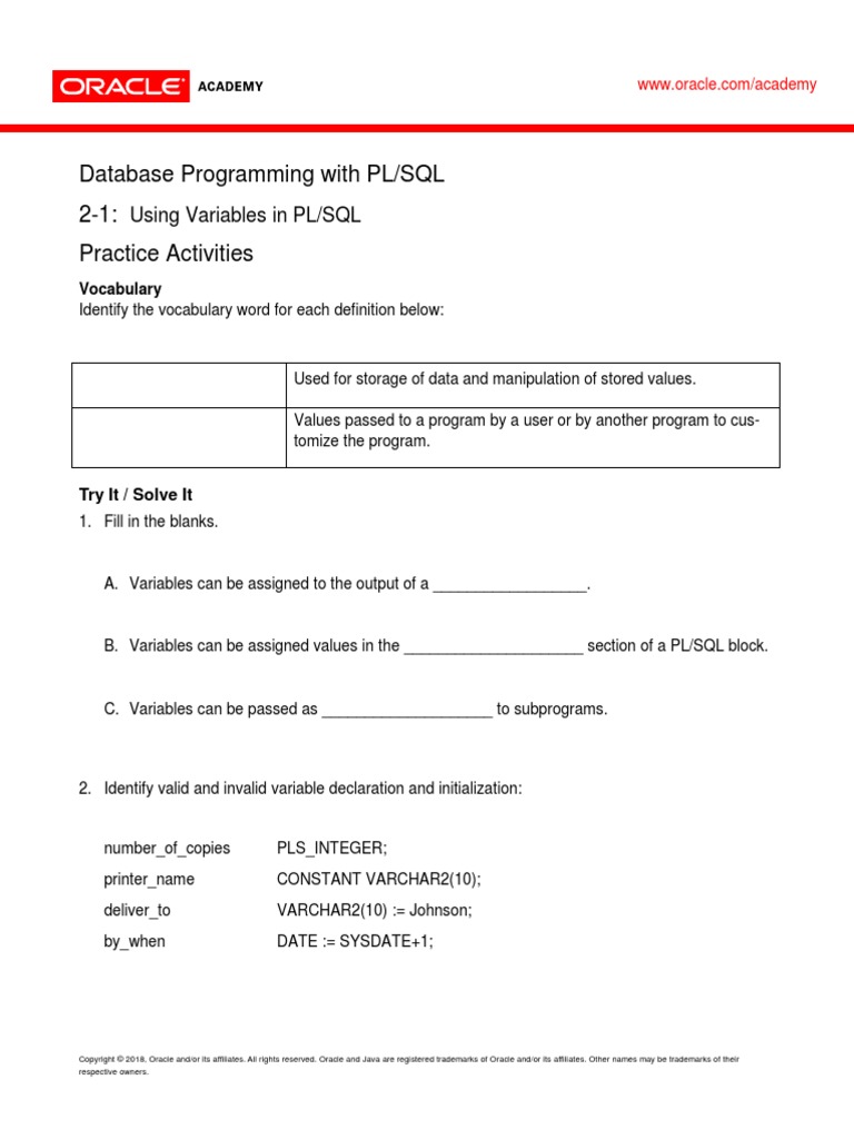 Practica 2 1 Plsql Pdf Plsql Data Management 