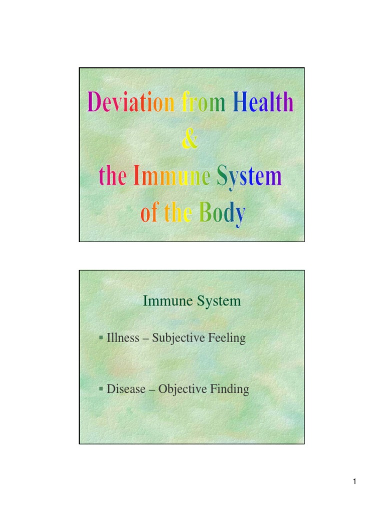 Immune System: Illness - Subjective Feeling | PDF | Immune System ...