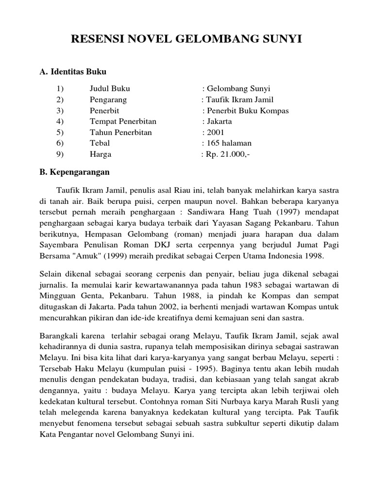 Resensi Gelombang Sunyi | PDF