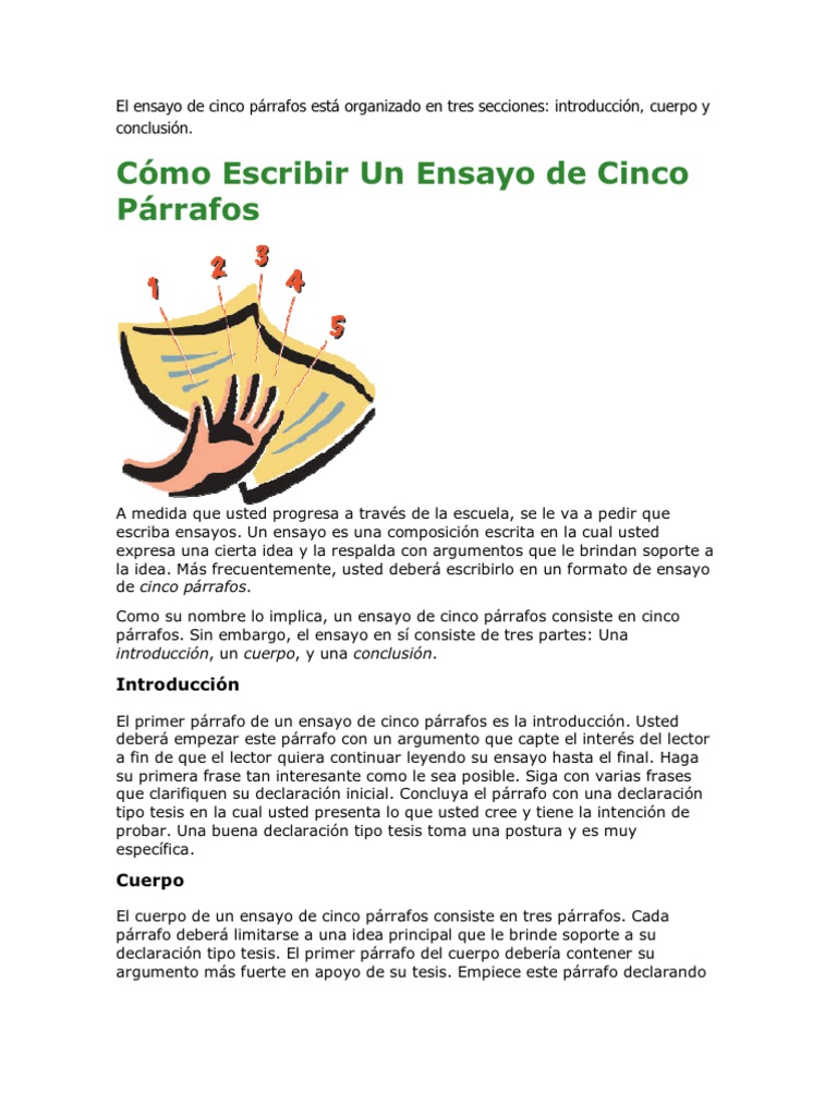 Ensayo de 5 Parrafos | PDF | Ensayos | Epistemología