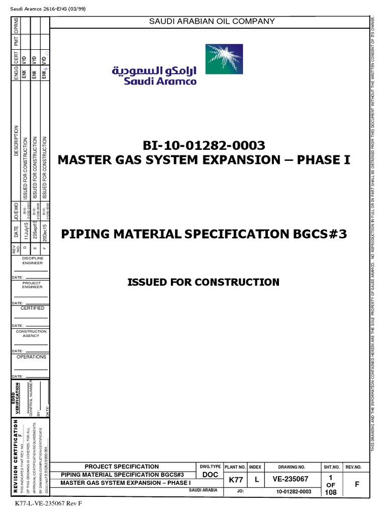 Piping Material Specification | Electrical Engineering | Manufactured Goods