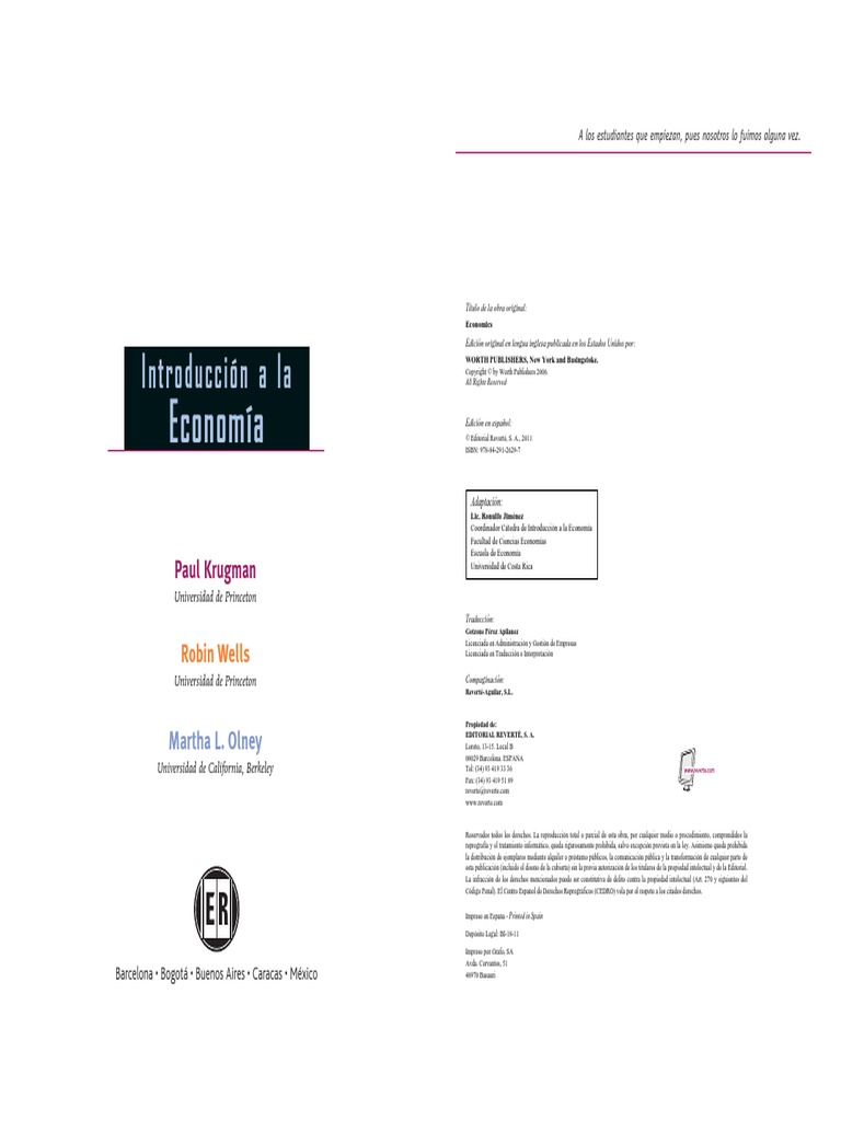 Introducción A La Economía - Krugman | PDF | Oferta y demanda ...