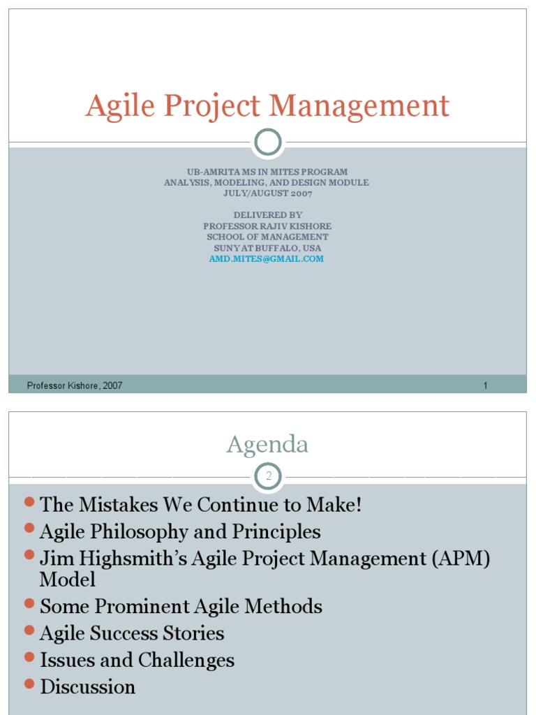 Agile Project Management Pdf Information Technology Agile