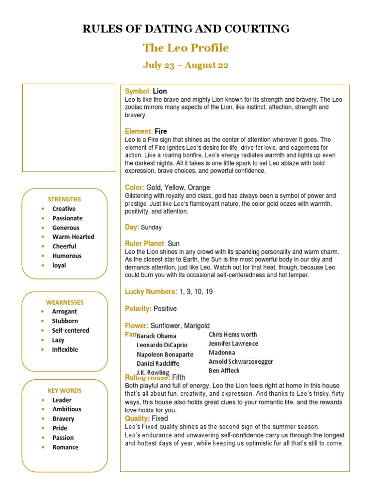 Rules of Dating and Courting 101 | PDF | Self Esteem