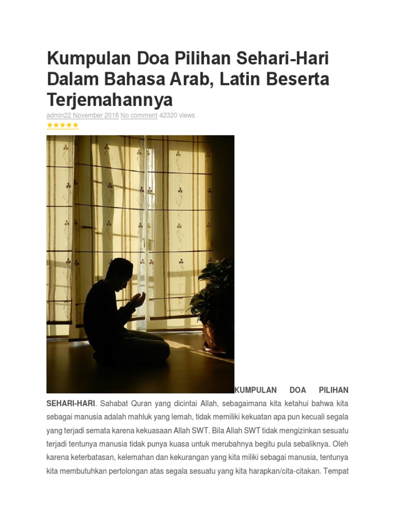 Kumpulan Doa Pilihan Sehari | PDF