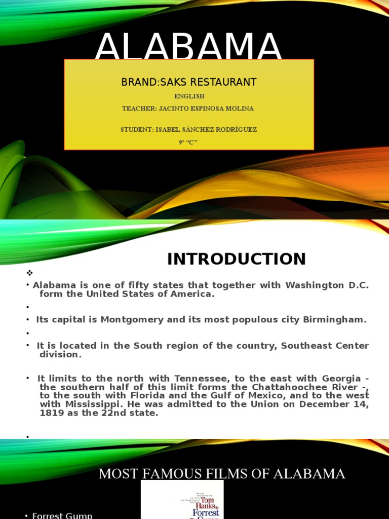 Alabama: Brand:Saks Restaurant | PDF