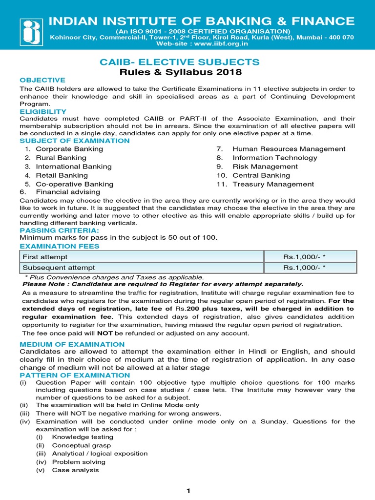 CAIIB Information Technology Short Notes | PDF | Operational Risk | Risk