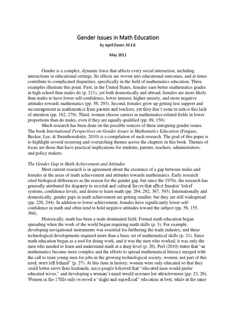 Gender Issues | PDF | Gender Role | Socioeconomic Status