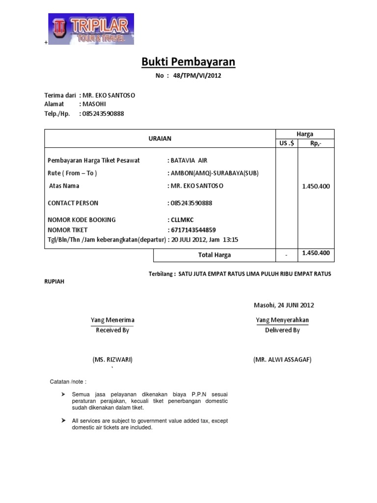 Bukti Pembayaran BARU | PDF