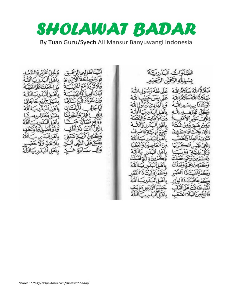 SHOLAWAT BADAR (English Subtitle) | PDF | Abrahamic Religions | Religious Behaviour And Experience