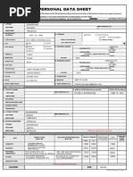 Personal Data Sheet Cs Form No. 212 Revised 2018 | PDF | Passport | Government