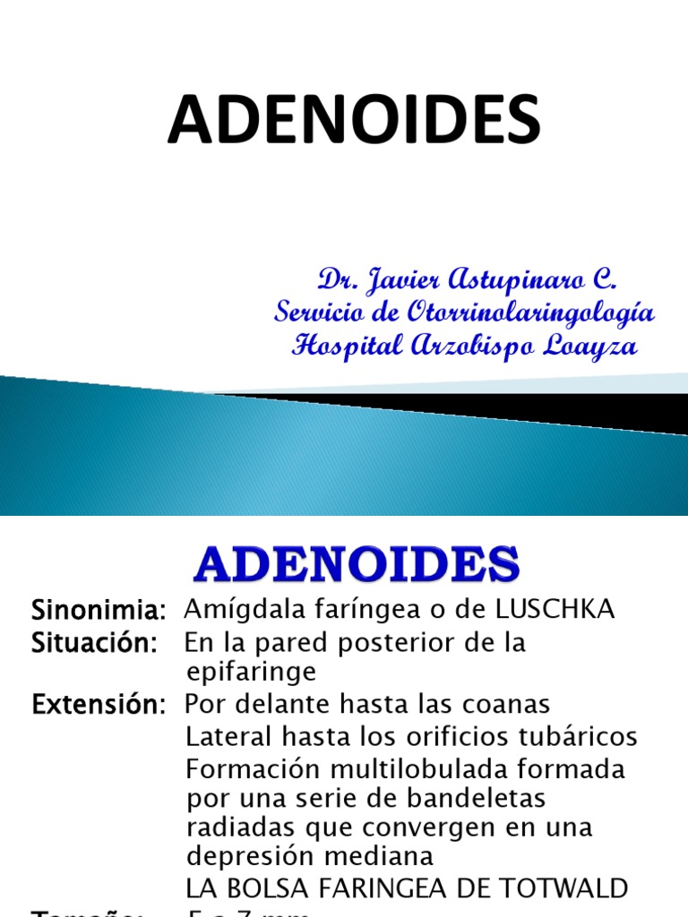 Adenoides: Diagnóstico y Tratamientos | PDF | Cáncer | Enfermedades y ...