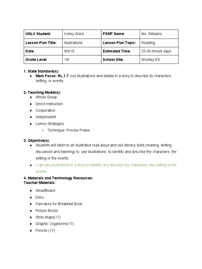 UNLV Student: PSMT Name: Lesson Plan Title: Lesson Plan Topic: Date ...