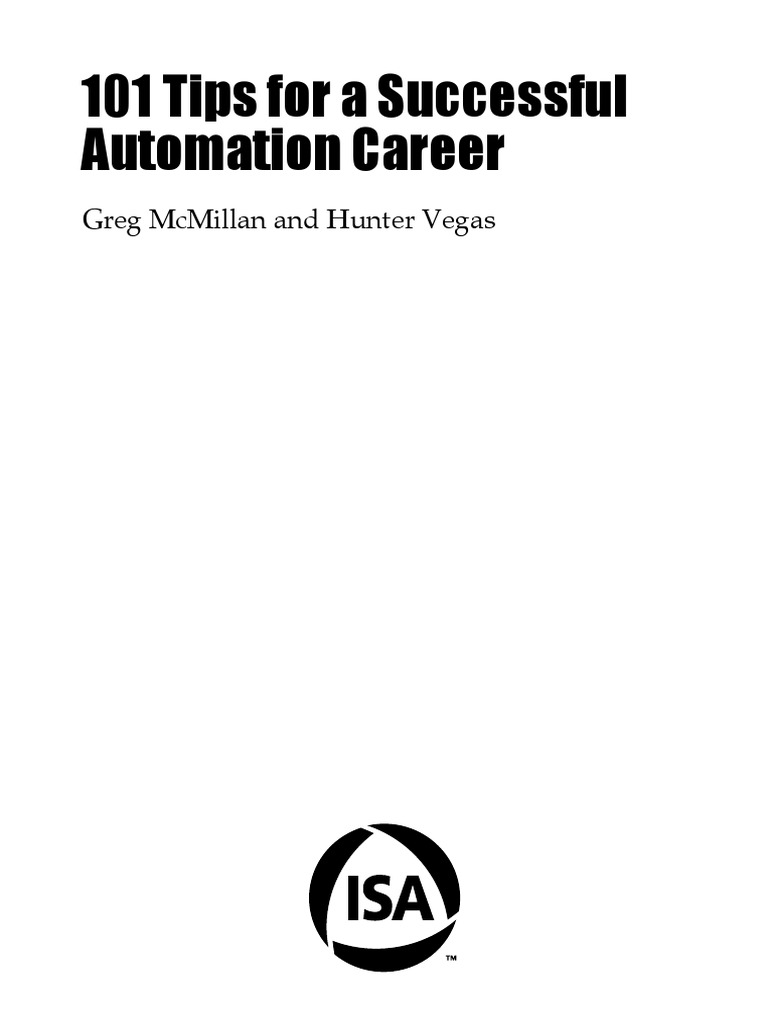 101 Tips For A Successful Automation Career | PDF | Automation | Expert