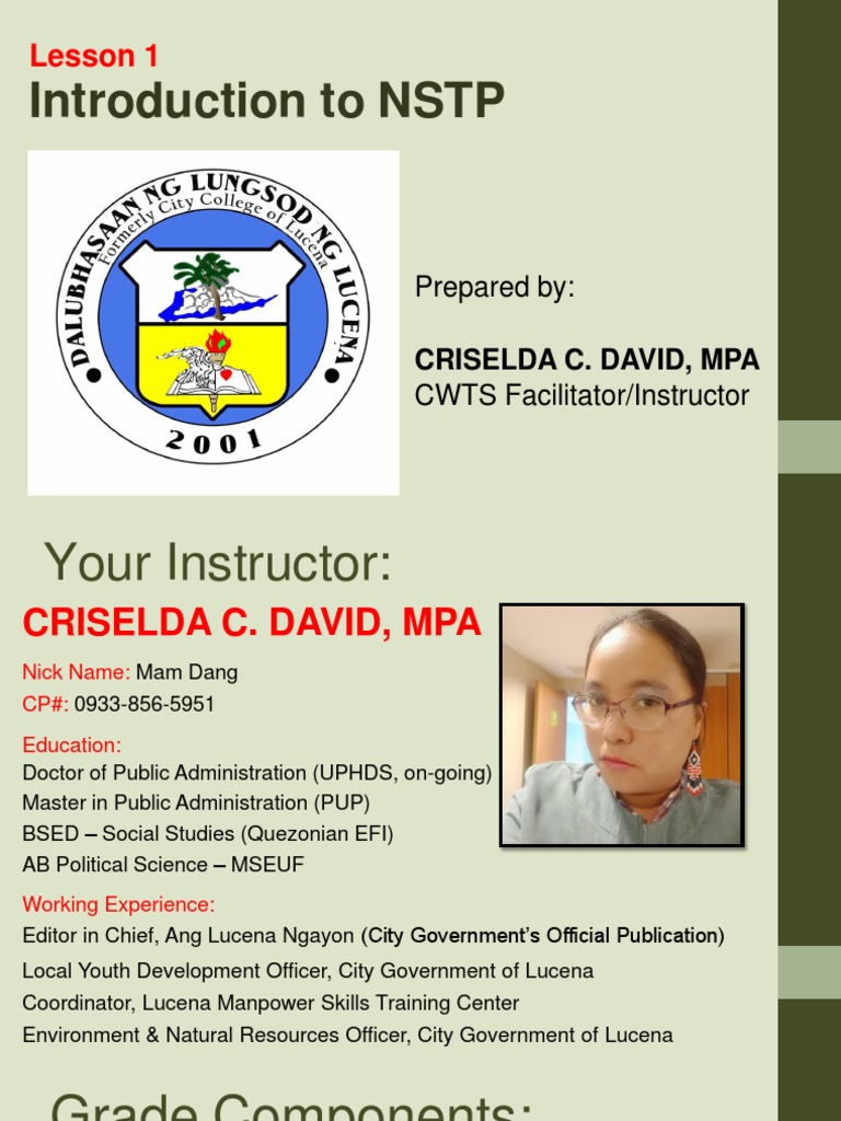 NSTP Orientation | Download Free PDF | Reserve Officers' Training Corps