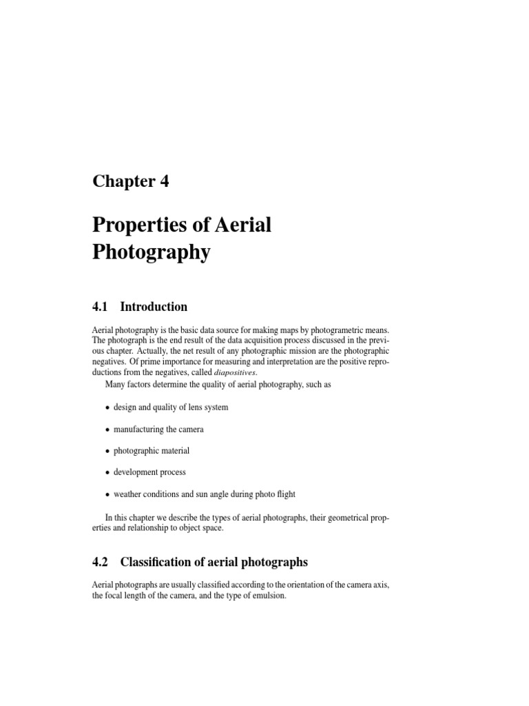 Properties of Aerial Photography | PDF | Photograph | Cartesian ...