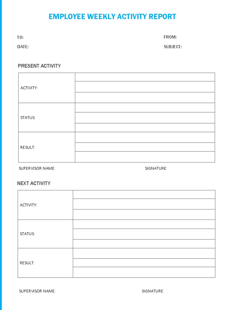 Employee Weekly Activity Report Letter | PDF | Business