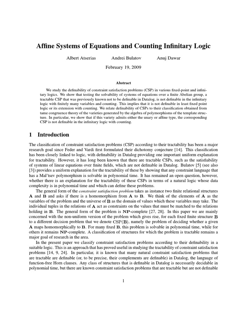 Abd07 Affine | PDF | Field (Mathematics) | Group (Mathematics)