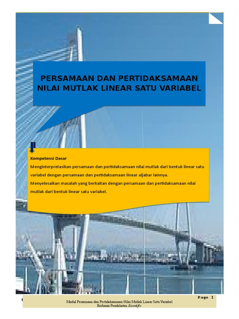 Makalah Persamaan Dan Pertidaksamaan Nilai Harga Mutlak | PDF