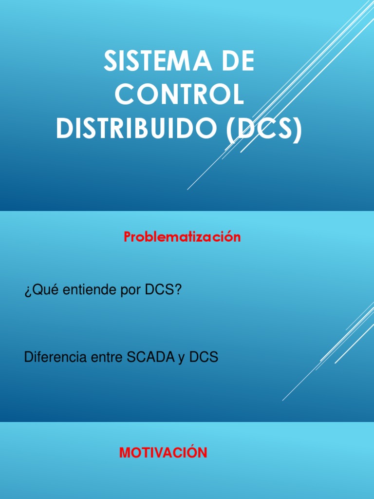 Sistema de Control Distribuido Dcs | Scada | Tecnología