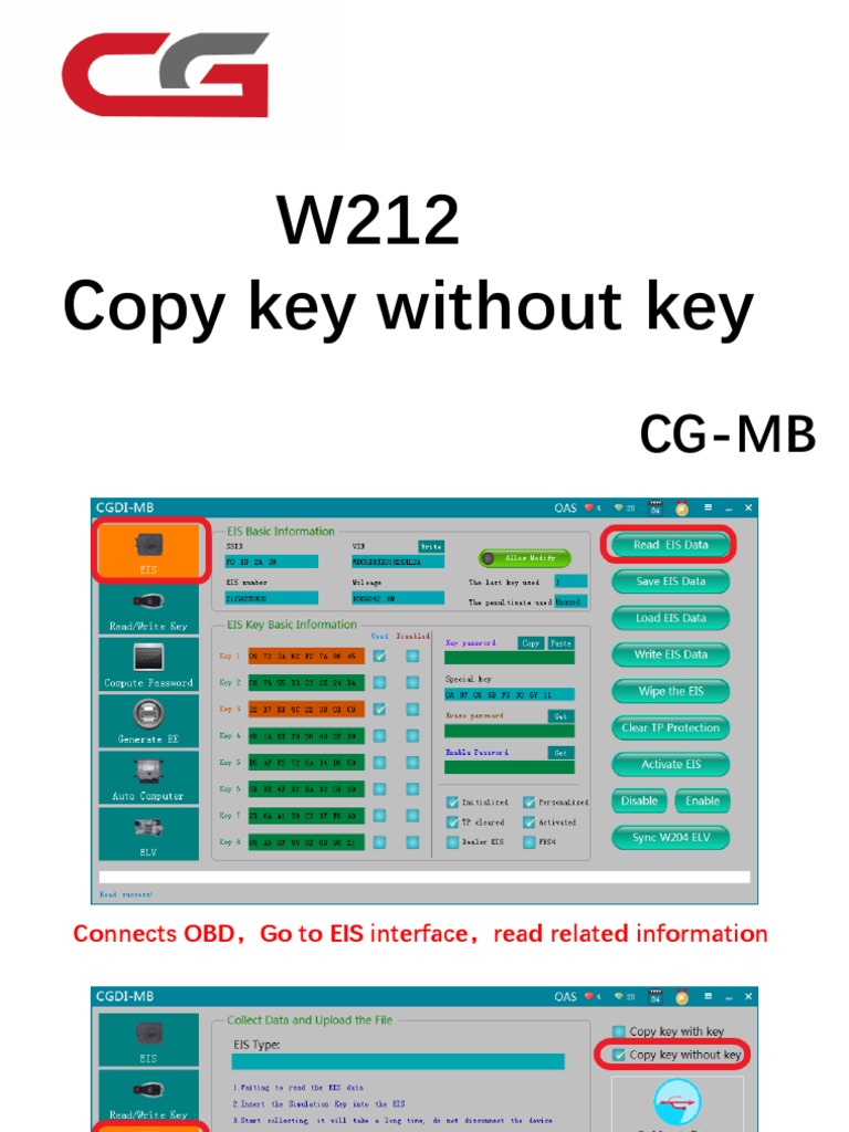 w212 Copy Key Without Key With Cgdi MB | PDF
