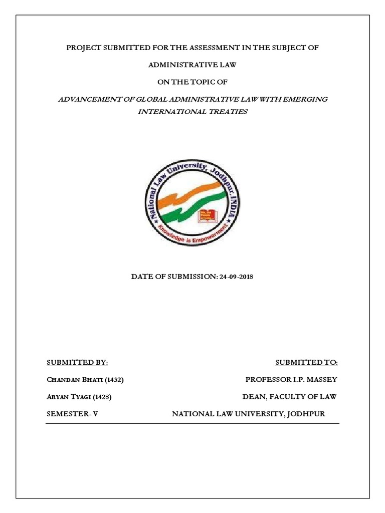 ADMIN Project | PDF | Governance | International Law