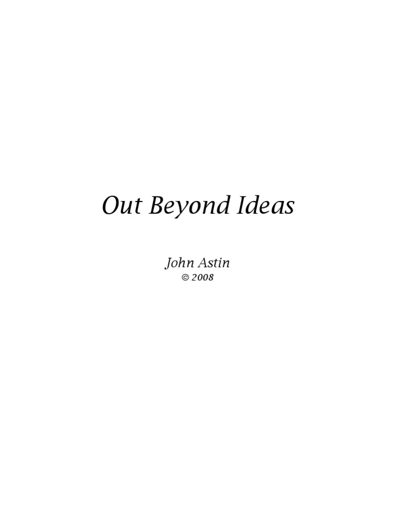 Out Beyond Ideas | PDF | Free Will | Nothing