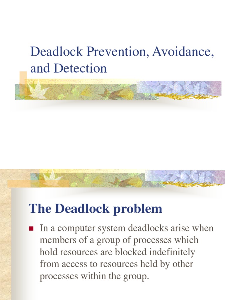 Deadlock Prevention, Avoidance, and Detection | PDF | Concurrency (Computer Science) | Areas Of ...