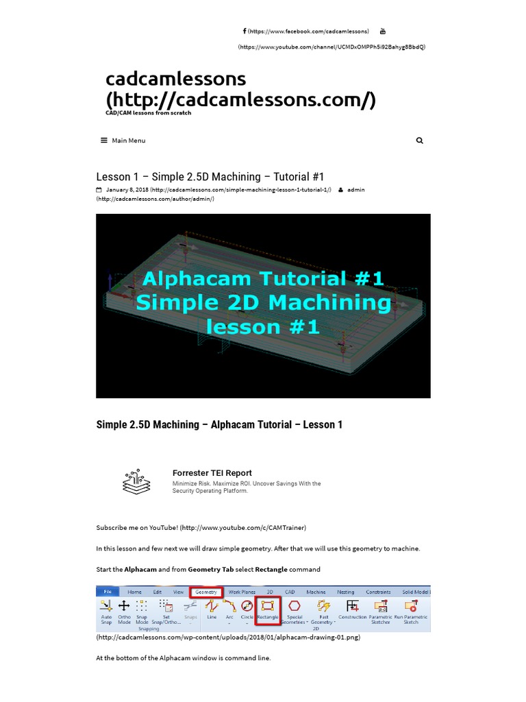 Alphacam 2.5D Machining Tutorial | PDF | Software | Computing