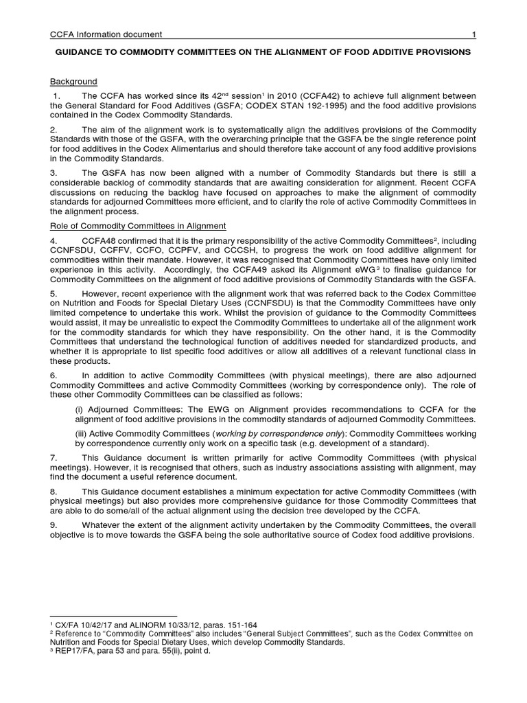 Food Additive Alignment Guide | PDF | Foods | Broth