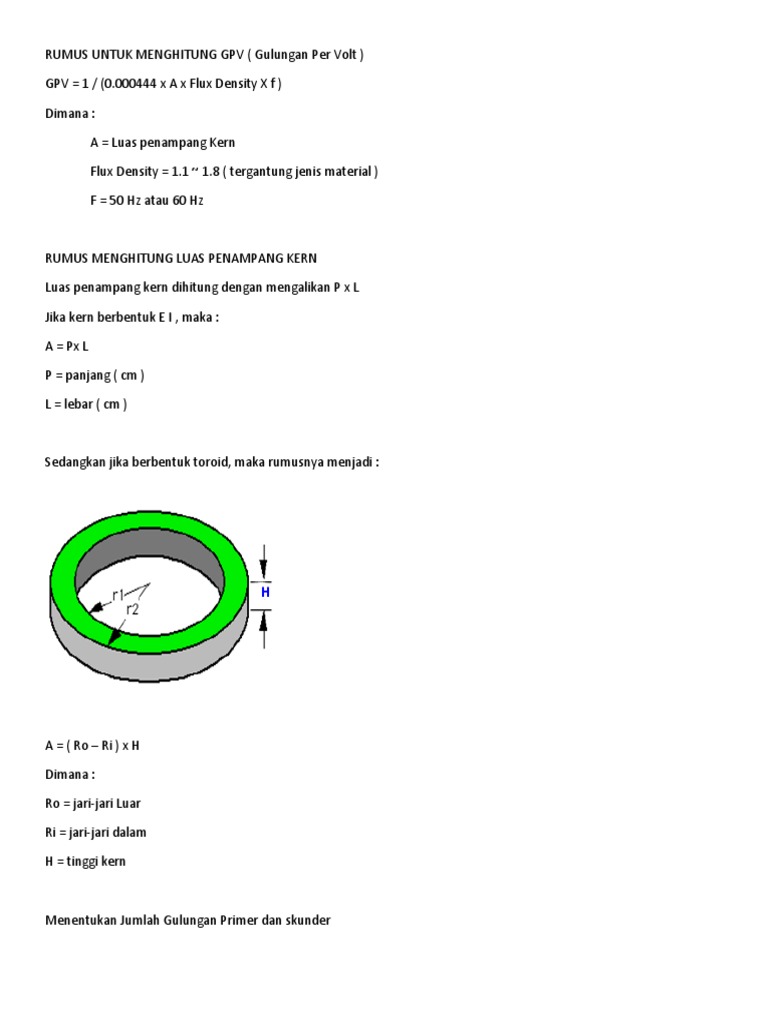 Rumus Untuk Menghitung GPV | PDF