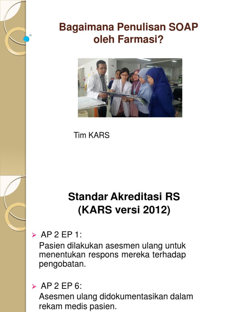 Panduan Penulisan SOAP Farmasi | PDF | Sains & Matematika