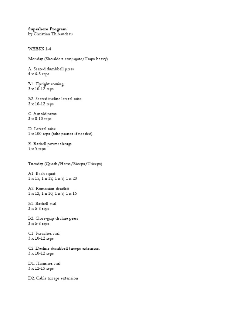 A Superhero Training Program: A 4-Phase Strength and Hypertrophy ...