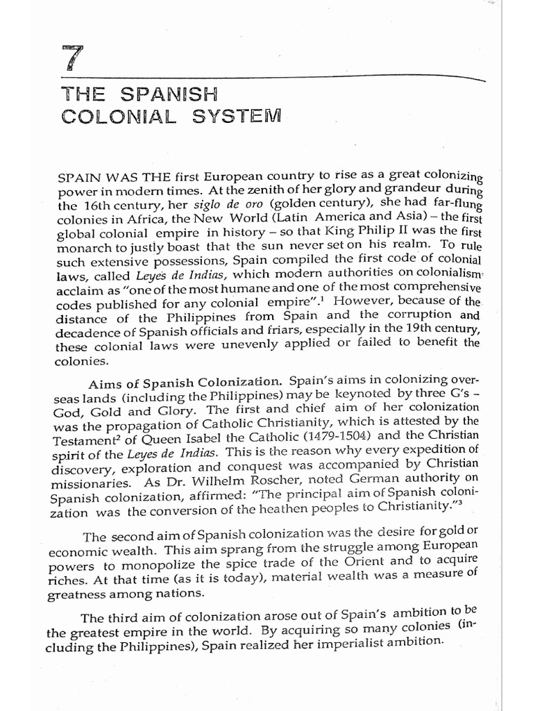 The Spanish Colonial System | PDF