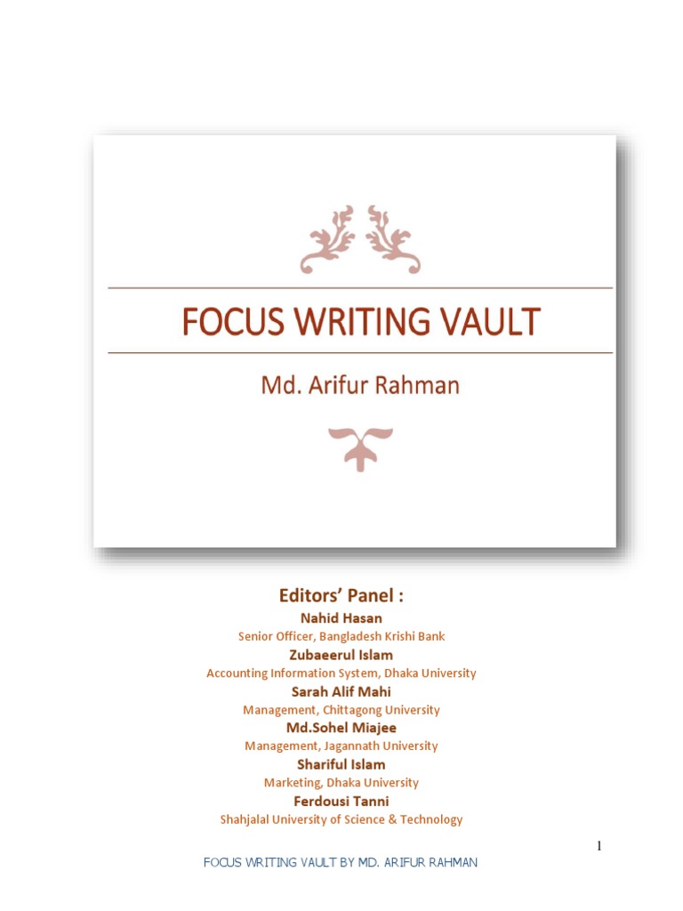 Focus Writing Vault by Md. Arifur Rahman | PDF | Jute | Trans Pacific ...