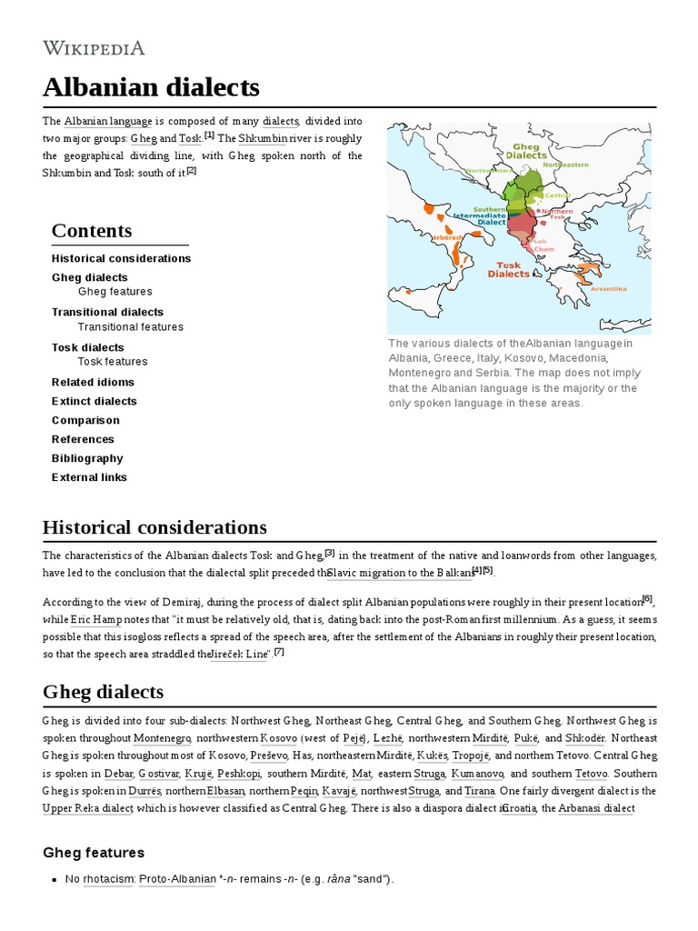 Albanian Dialects | PDF | Languages Of Asia | Languages