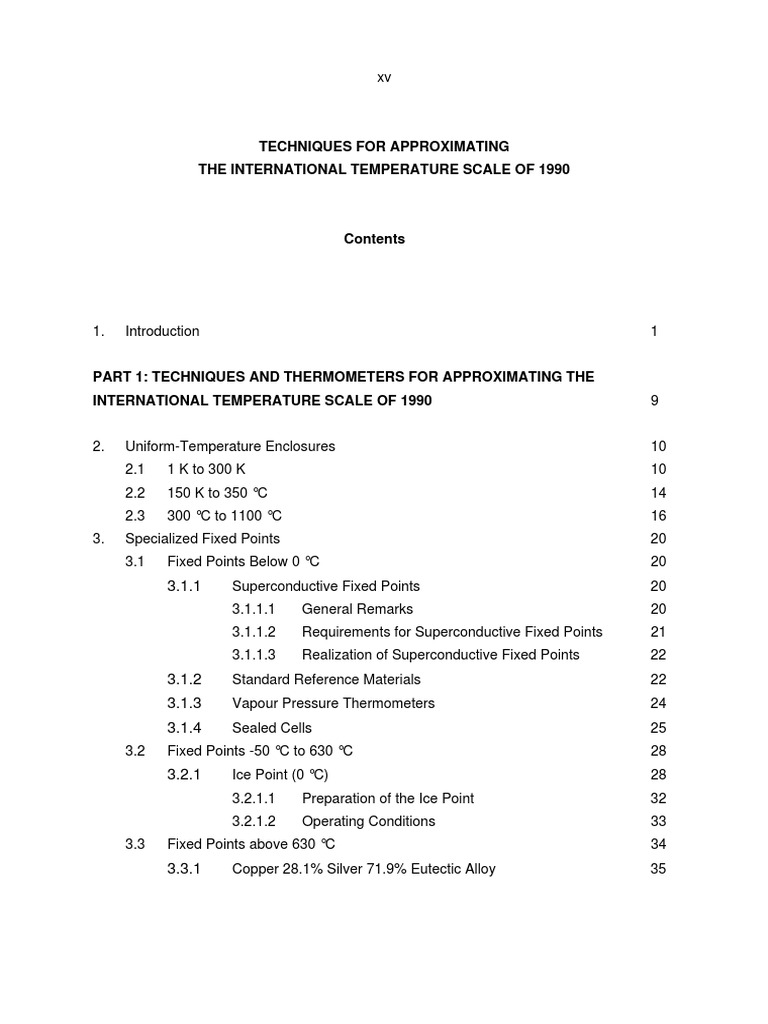 Techniques For Approximating The International Temperature Scale of ...