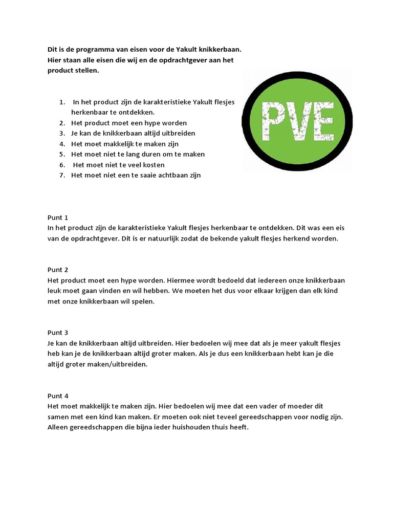 Programma Van Eisen | PDF