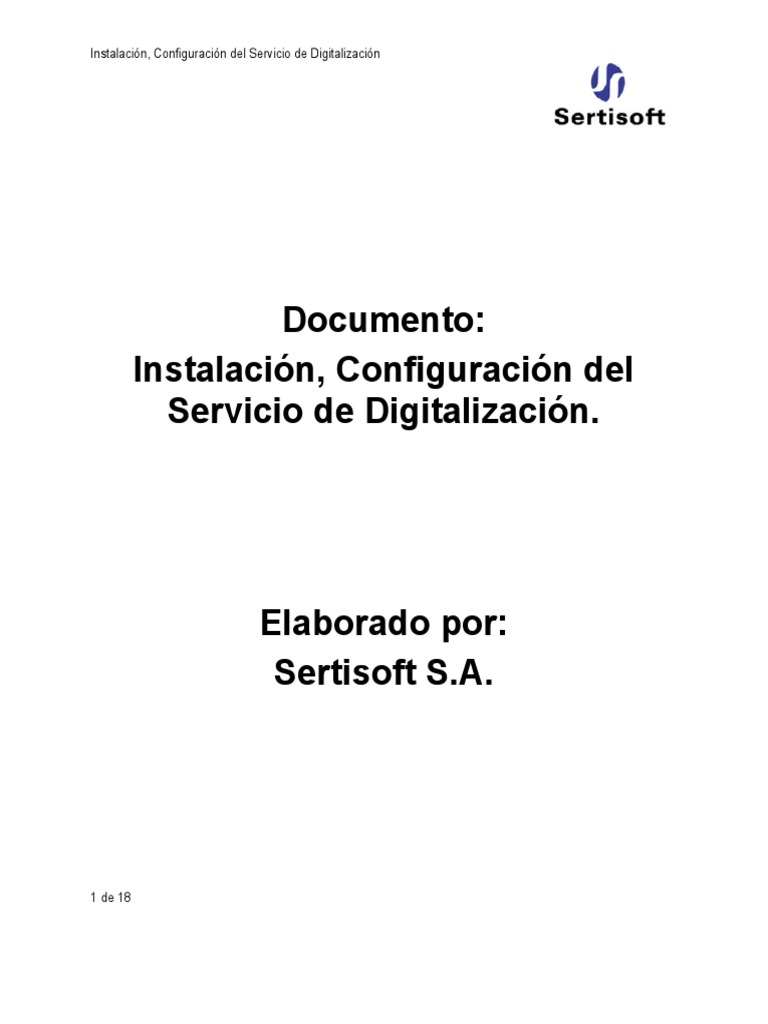 Manual de Instalacion Configuracion - Servicio de Digitalización | PDF | Java (lenguaje de ...