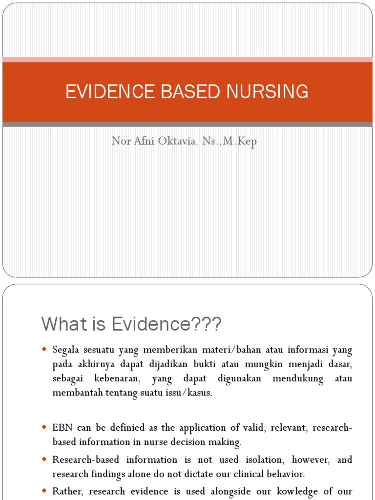 Evidence Based Nursing | PDF