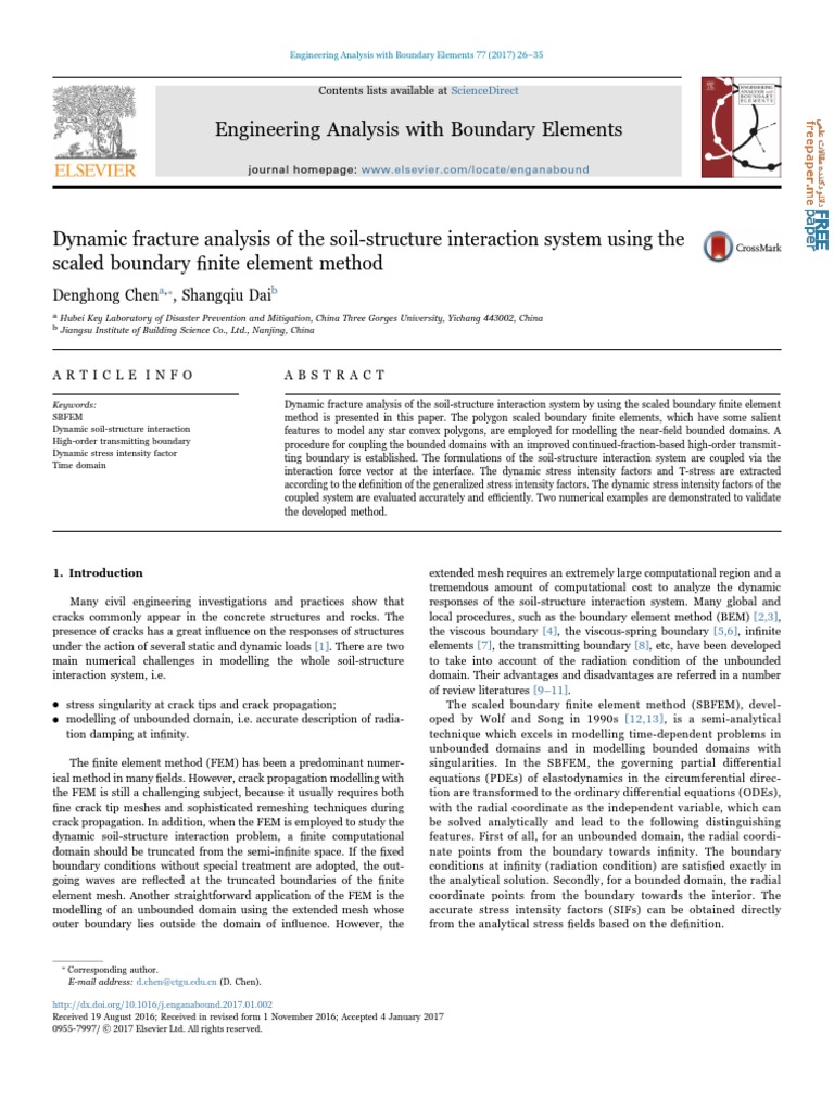 10.1016 J.enganabound.2017.01.002 Dynamic Fracture Analysis of The Soil Structure Interaction ...