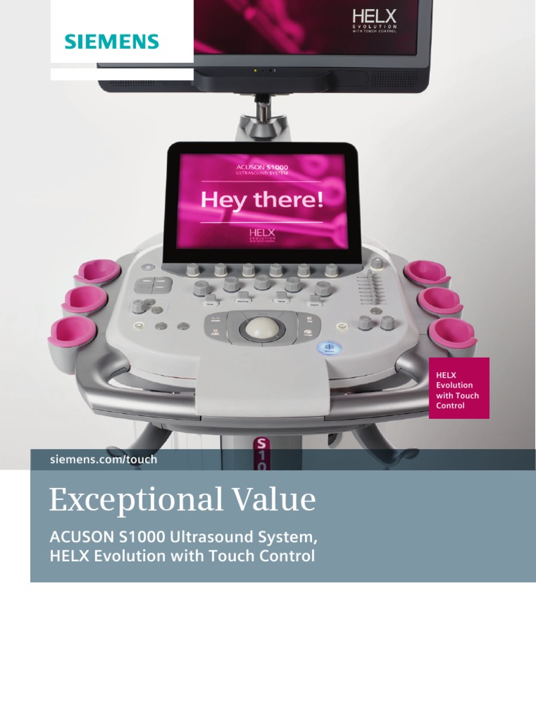 Brochure Acuson s1000 Helx Touch System | PDF | Medical Imaging ...