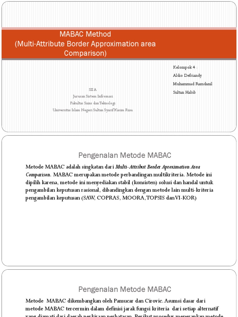 Mabac Method | PDF