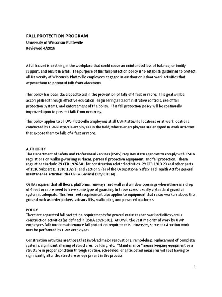 Fall Protection | PDF | Stairs | Occupational Safety And Health ...