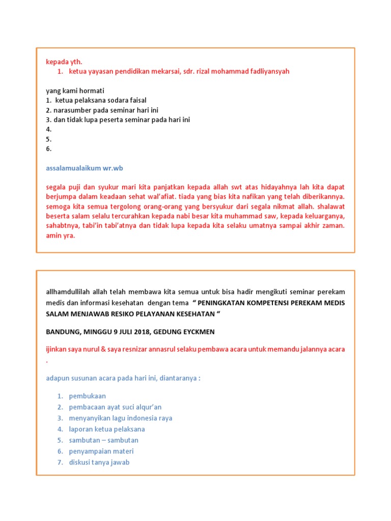 Contoh Q CARD SEMINAR | PDF