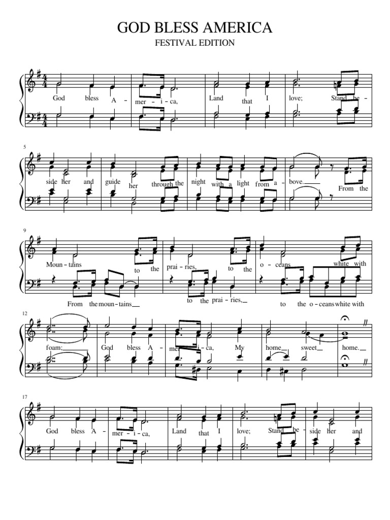 God Bless America PDF | PDF | Leisure